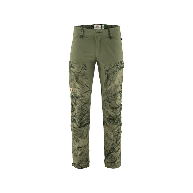 FJALL RAVEN Keb Regular Camo Laurel Muške pantalone, Zelene