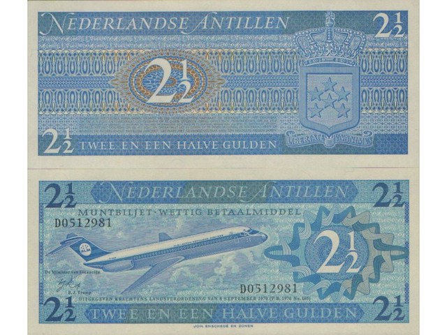 Holandski antili NETHERLANDS ANTIL 2,5  Gulden 1970 UNC