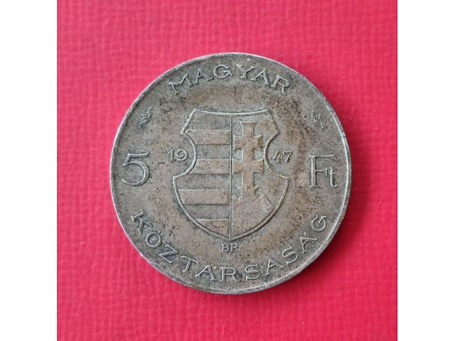 5 FORINT 1947 srebro