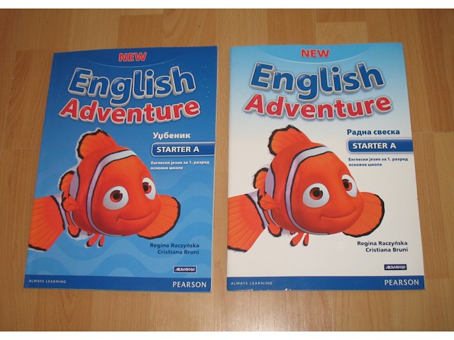 1. NEW ENGLISH ADVENTURE UDZBENIK + RADNA SVESKA NOVO