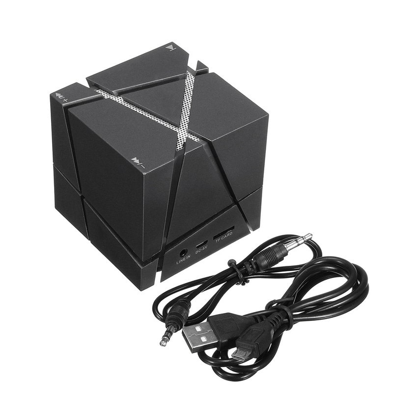 Bluetooth zvucnik LED MAgic Cube mini crni