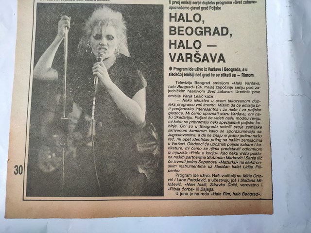 Č/ Sladjana Milošević - Halo Beograd Halo Varšava