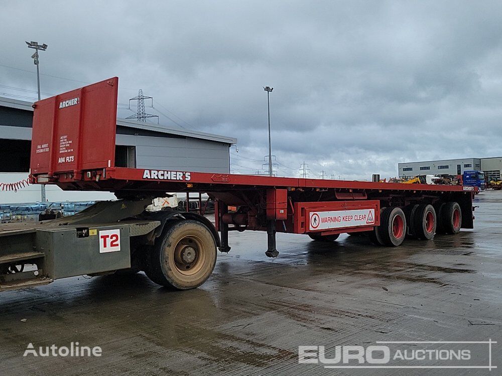 Prodaje se Nooteboom OVB-48W Tri axle Extending Flat Trailer, Steering Axles poluprikolicu platformu na aukciji