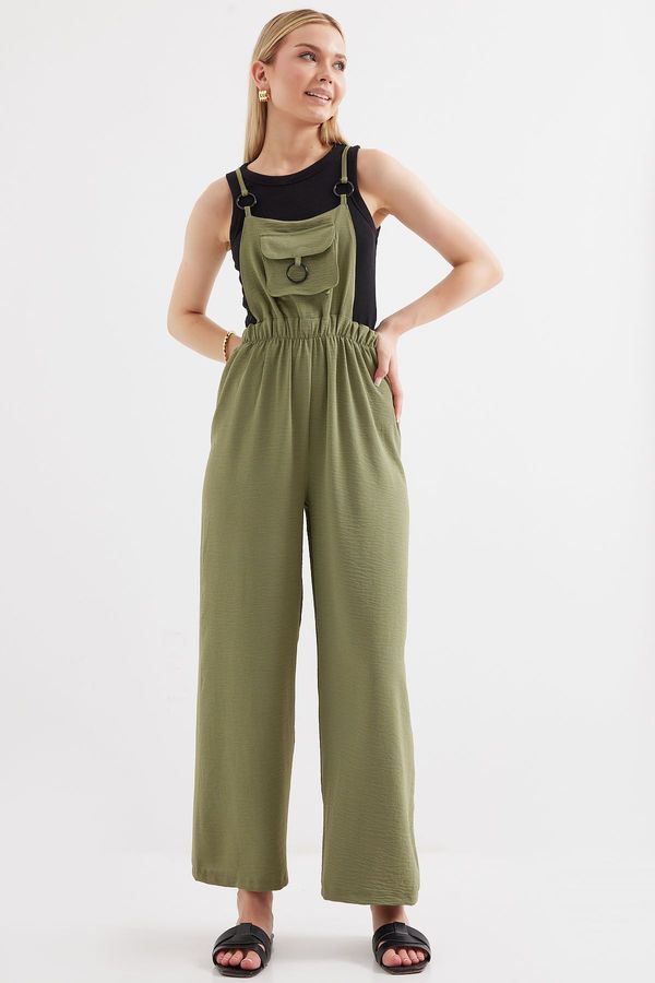 BIGDART 7023 STRAPPY GARDENER OVERALLS - KHAKI