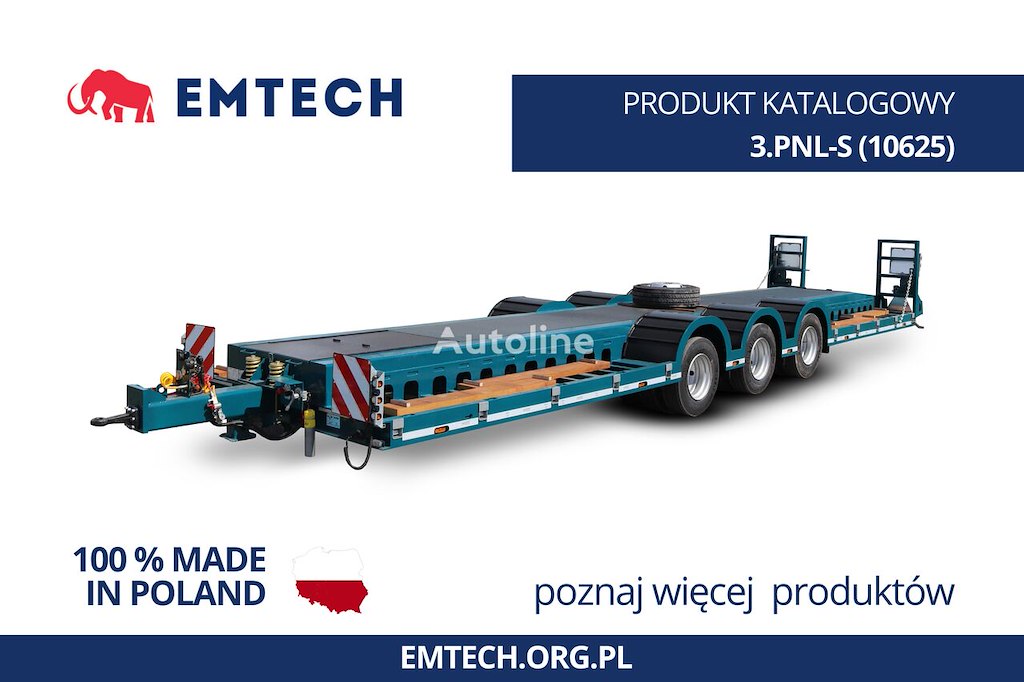 Nova Emtech 3.PNL-S prikolica za građevinske strojeve