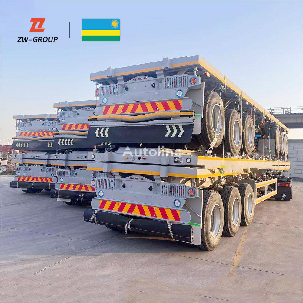 Nova ZW Group 40Ft 3 Axle Flatbed Semi Trailer in Kenya poluprikolica sa ravnom platformom