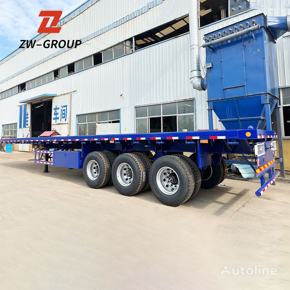 Nova ZW Group 3Axle Container Flatbed Semi Trailer poluprikolica sa ravnom platformom