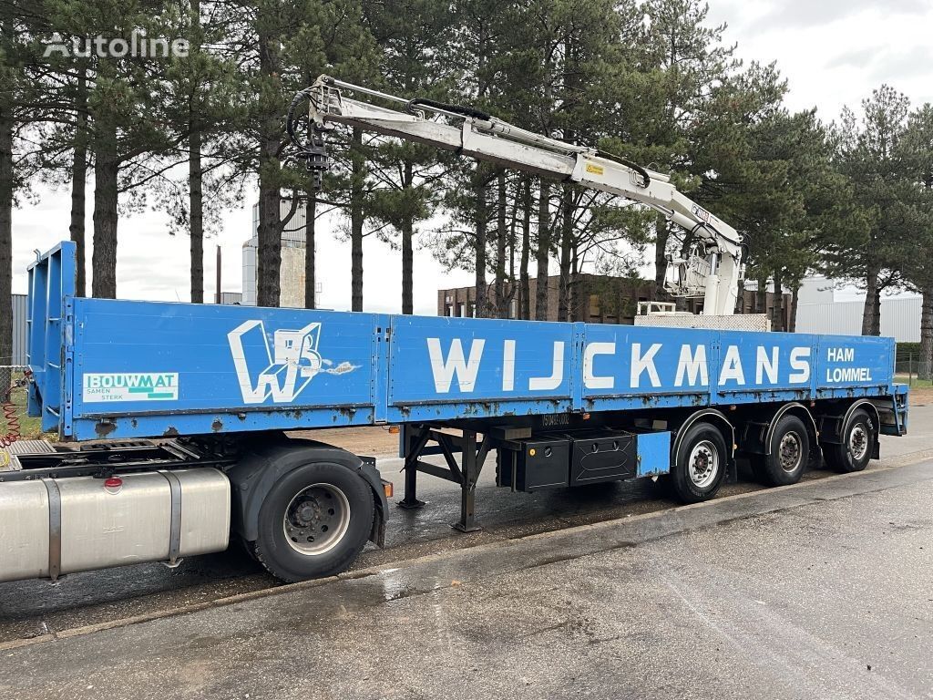 KWB STEENOPLEGGER KRAAN HIAB R130-F2 - 2x EXT + ROTATOR - 2x STUURA poluprikolica sa ravnom platformom