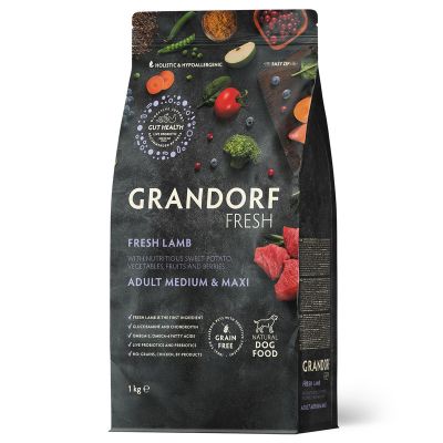 Grandorf Dog Fresh Adult Medium & Maxi Breeds Jagnjetina 1kg