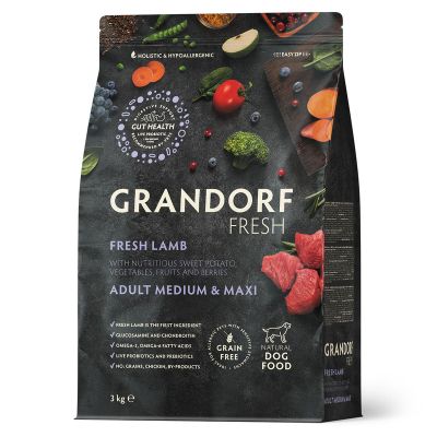 Grandorf Dog Fresh Adult Medium & Maxi Breeds Jagnjetina 3kg