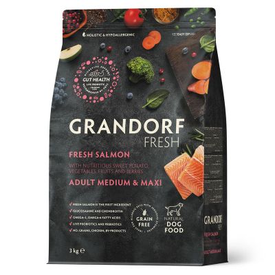 Grandorf Dog Fresh Adult Medium & Maxi Breeds Losos 3kg