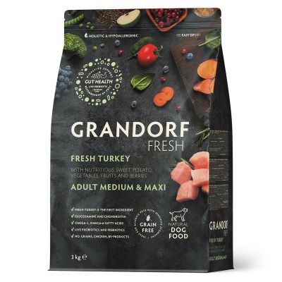 Grandorf Dog Fresh Adult Medium & Maxi Breeds Ćuretina 3kg