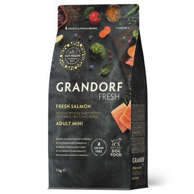 Grandorf Dog Fresh Adult Mini Breeds Losos 1kg