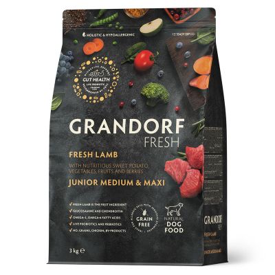 Grandorf Dog Fresh Junior Medium & Maxi Breeds Jagnjetina 3kg