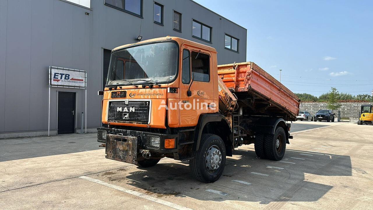 MAN 17.192 (4X4 / BIG AXLE / STEEL SUSPENSION / 8 TON CRANE) kiper