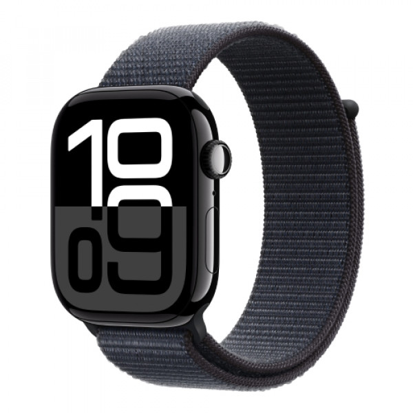 Apple Watch S10 GPS 46mm Jet Black Alu Case/Ink Sport Loop mwwr3qv/a