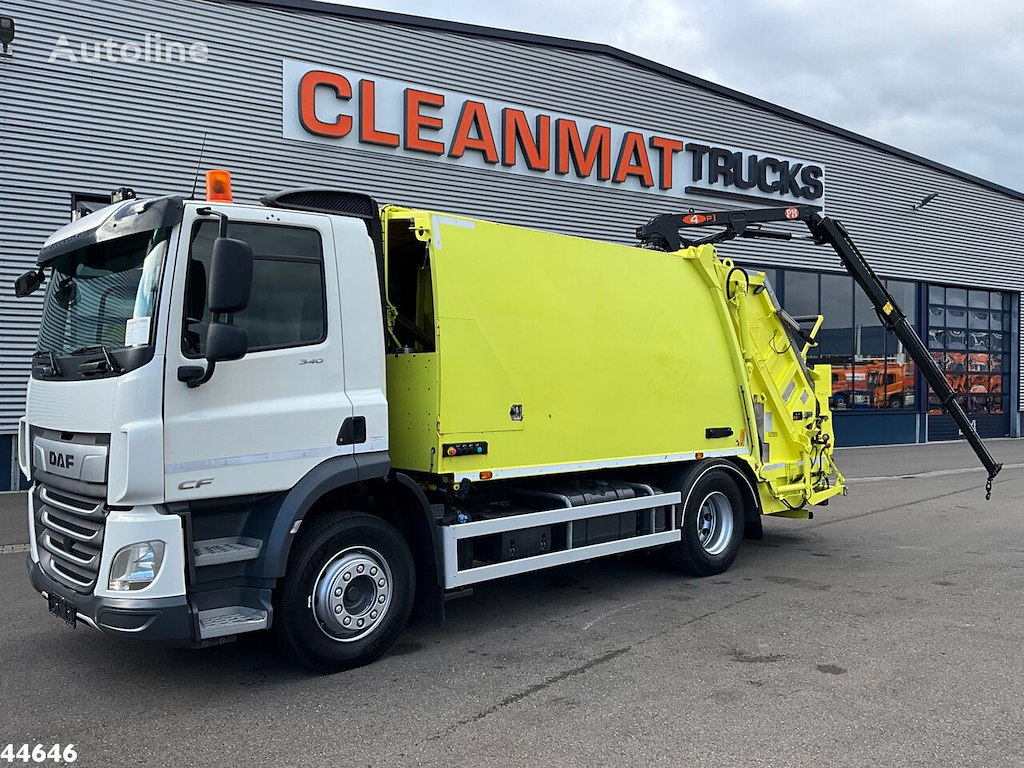 DAF FA CF 340 Euro 6 NTM 14.6m³ + PM 4 Tonmeter laadkraan kamion za smeće