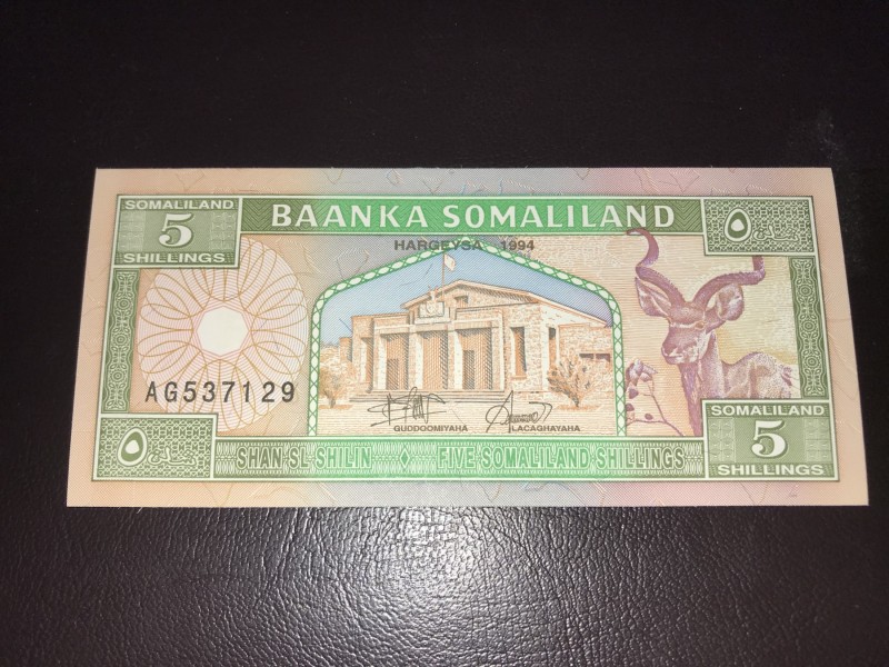 SOMALILAND 5 SILINGA. UNC.