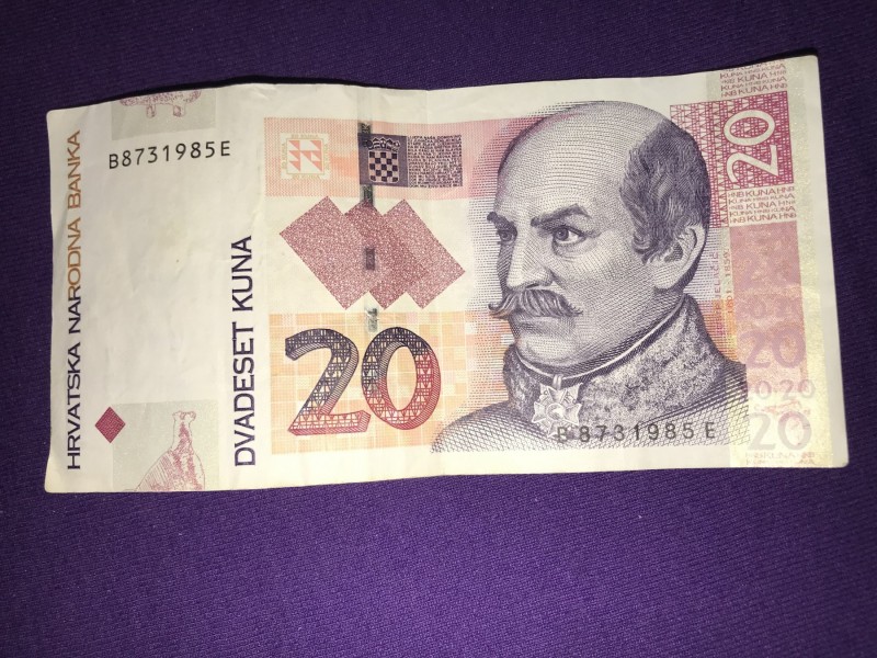 HRVATSKA 20 KUNA.