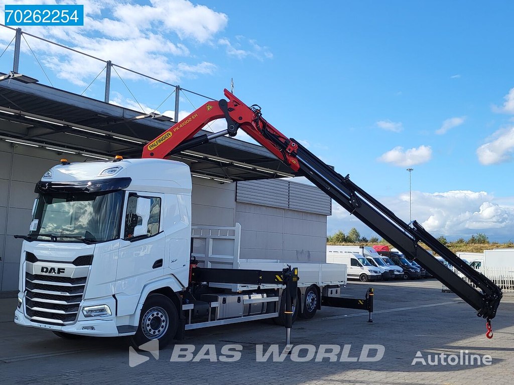 Novi DAF XF 480 6X2 NEW! Palfinger Crane Lift+Lenkachse ACC LED Euro 6 kamion s ravnom platformom