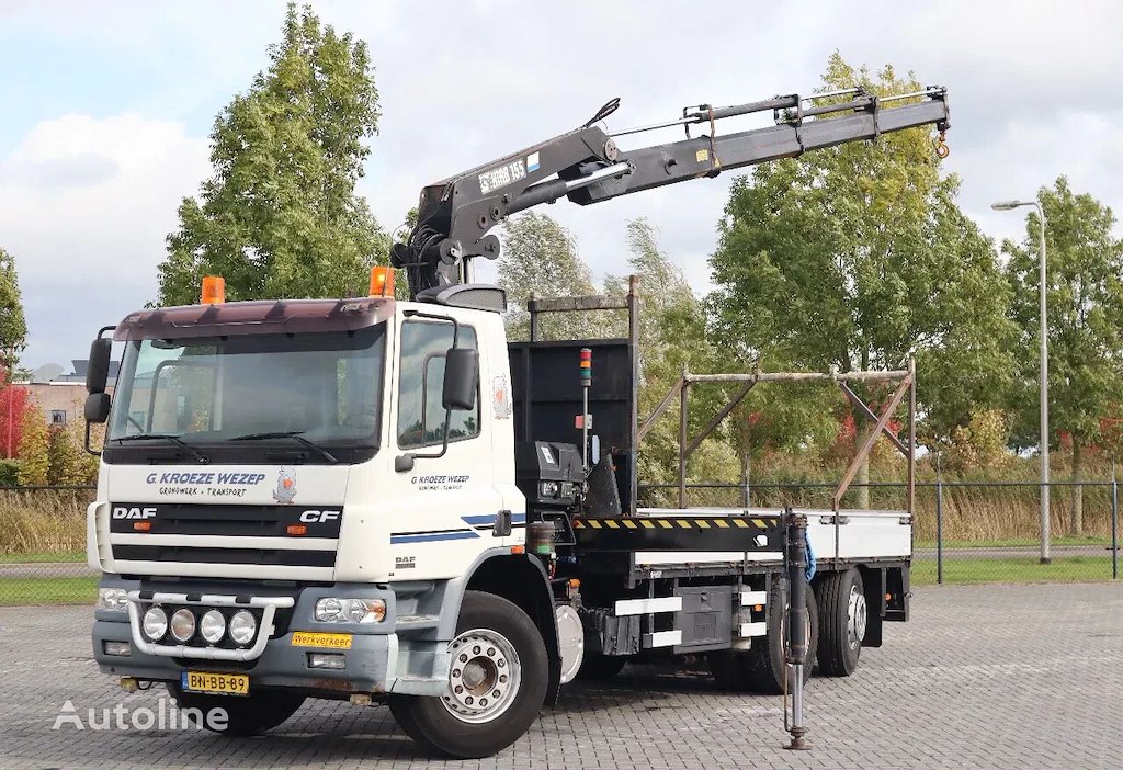 DAF CF 75.310 6X2 | HIAB 155-3 | MANUAL | EURO 3 kamion s ravnom platformom