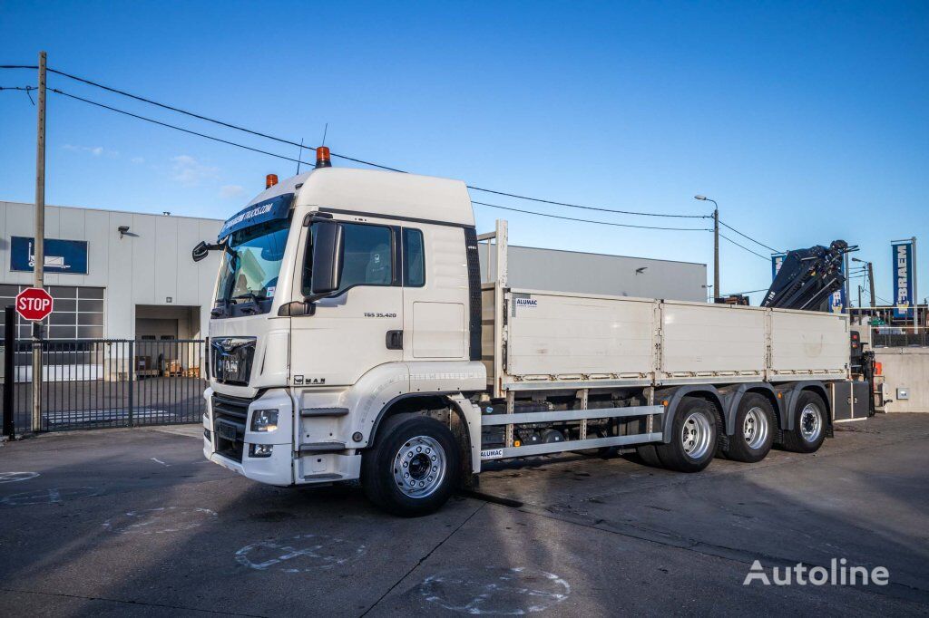 MAN TGS 35.420 BL-8X4-4 +HIAB 188 E-2 kamion s ravnom platformom