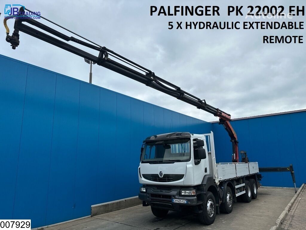 Renault Kerax 430 Dxi 8x4, Palfinger, Remote, Steel suspension kamion s ravnom platformom