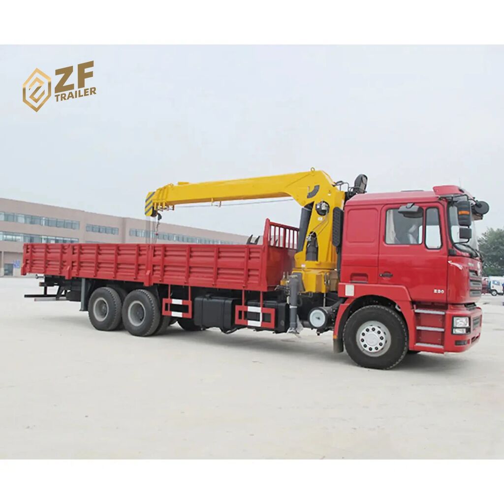 Shacman truck crane kamion s ravnom platformom