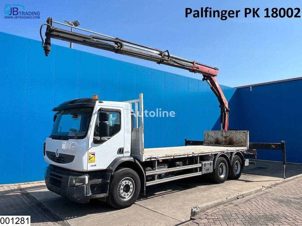 Renault Lander 380 6x4, EURO 5, Palfinger, Remote,Steel suspension kamion s ravnom platformom