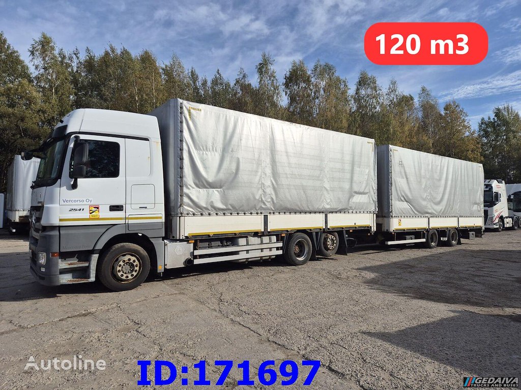 Mercedes-Benz Actros 2541 6x2 Euro5 kamion s ceradom + prikolica sa ceradom