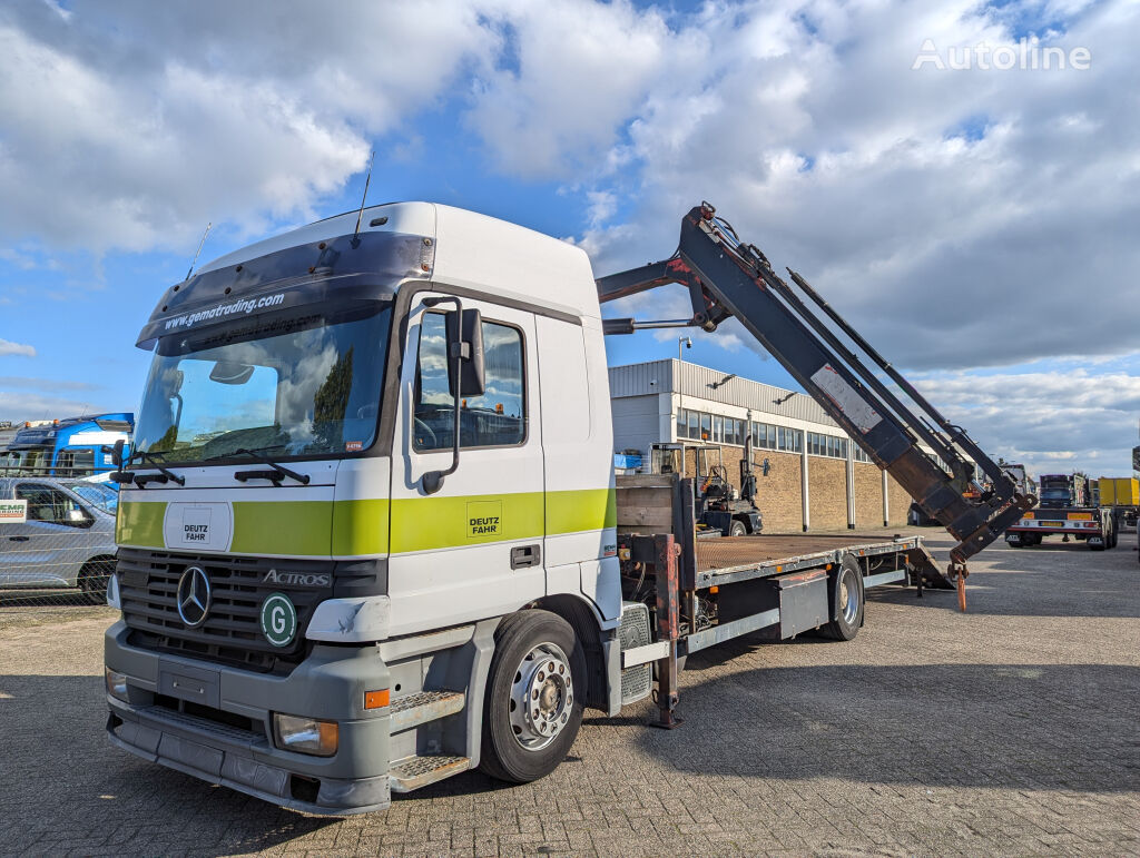 Mercedes-Benz Actros 1831 Sleepcab Euro2 - MKG HLK80 3360KG - Air Suspension - kamion platforma