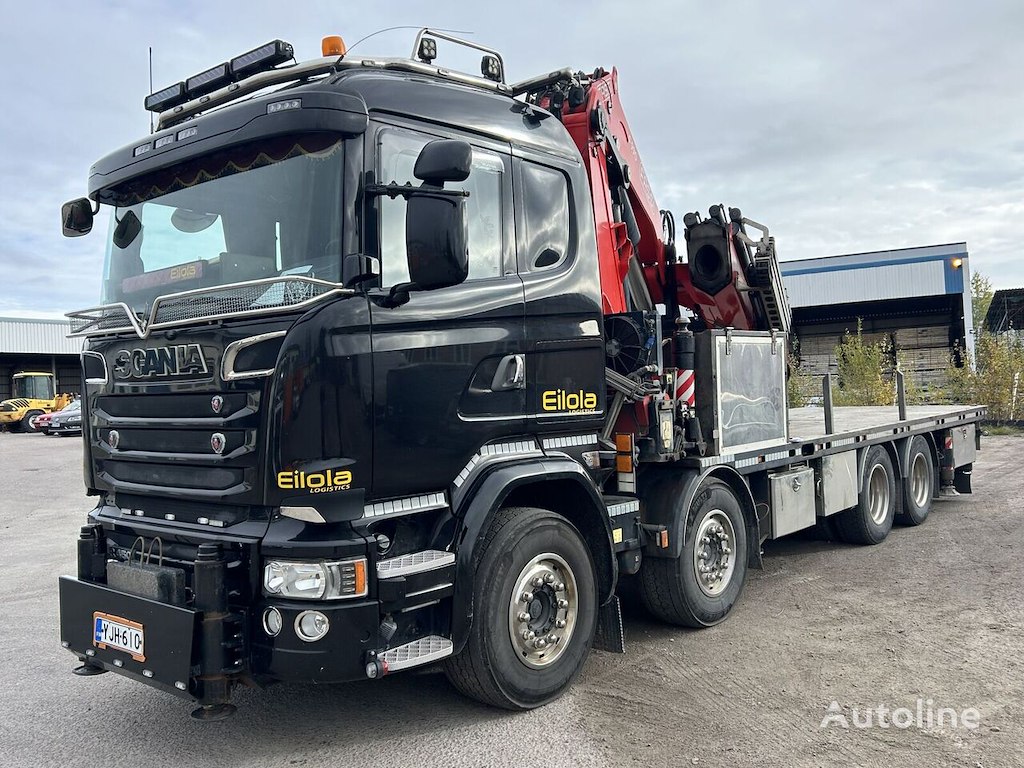 Scania R450 + FASSI F990 + L616 kamion platforma