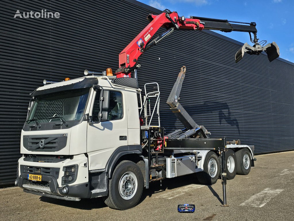 Volvo FMX 460 8X2/6 HOOKLIFT + 18 tm CRANE kamion rol kiper