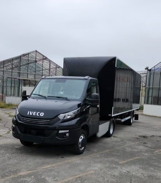 IVECO Daily BE Mini Tractor + Koffer trailer with Tail Lift šlep auto + prikolica