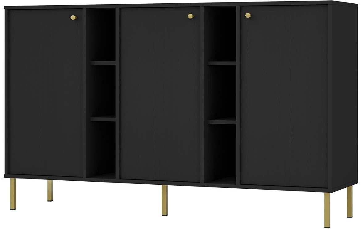 Tokyo 2 3D komoda 3vrata 157,7x40,8x95 crna 823