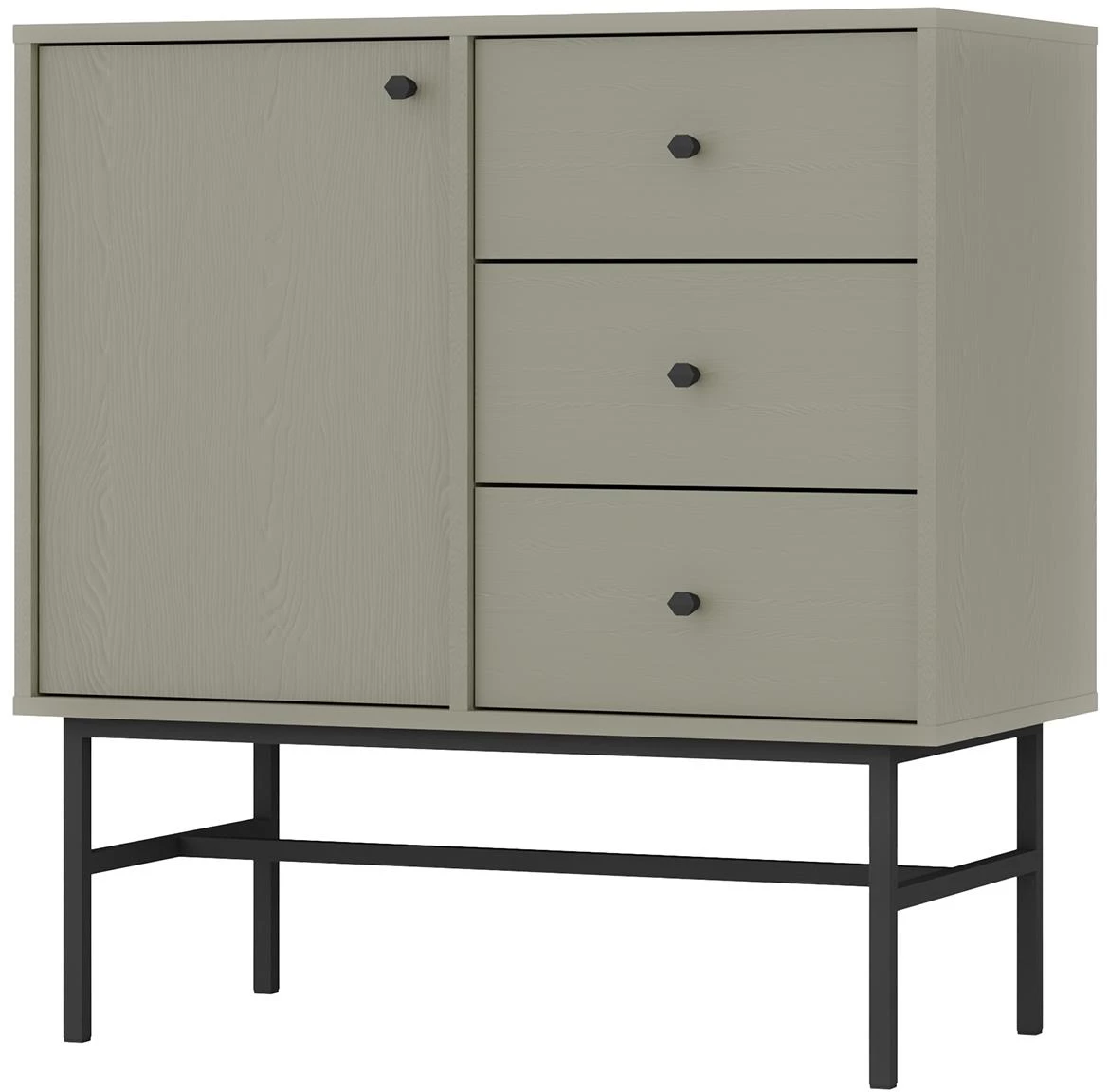 Tokio 3 1F 3S komoda 1vrata, 3fioke 83,6x40,8x86,4 eukaliptus 814