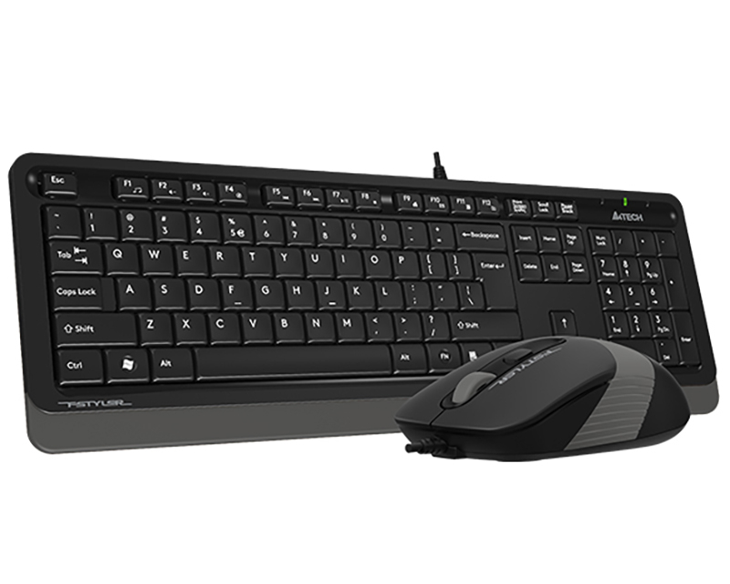 A4 TECH F1010 FSTYLER USB YU siva tastatura + USB sivi miš