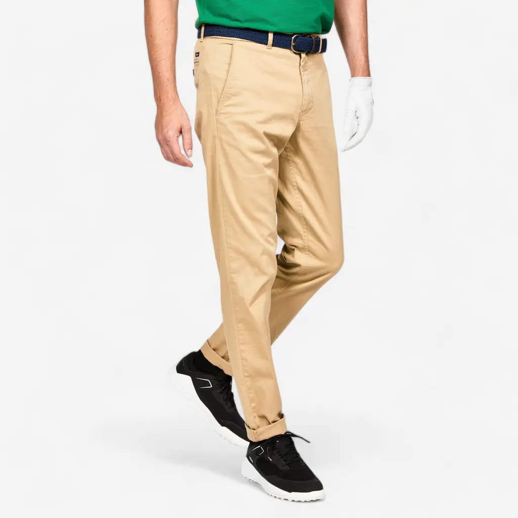 PANTALONE ZA GOLF MW500 MUŠKE OD KEPERA - BEŽ