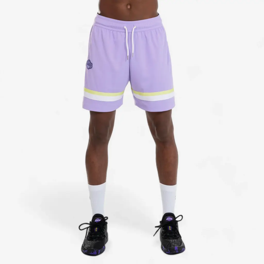 ŠORTS ZA KOŠARKU SH 900 NBA LAKERS UNISEX - LJUBIČASTI