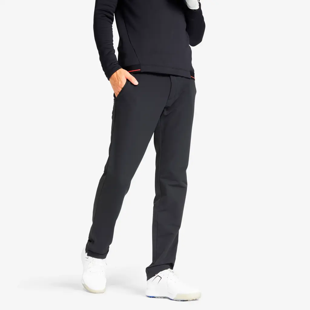 Pantalone za golf CW500 zimske muške - crne