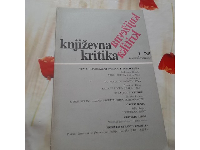 pp KNJIŽEVNA KRITIKA 1/88 - savremeni roman i tumačenja