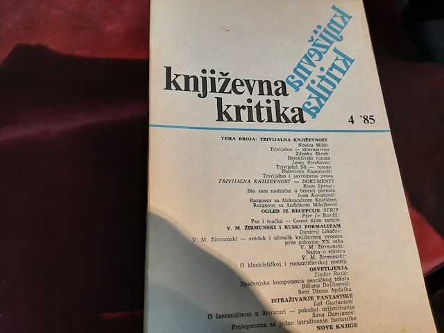 170 KNJIŽEVNA KRITIKA 4 / 85