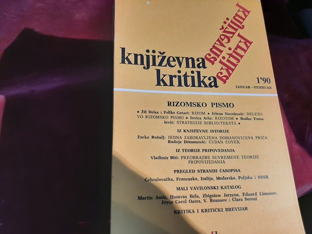 170 KNJIŽEVNA KRITIKA 1 / 90