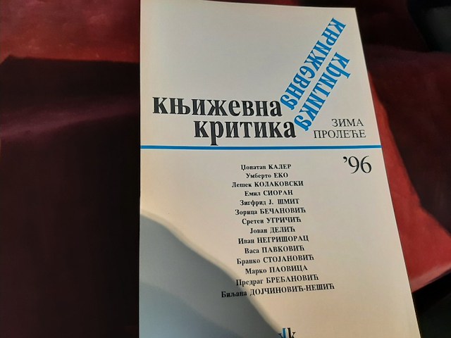 170 KNJIŽEVNA KRITIKA zima prolece 96