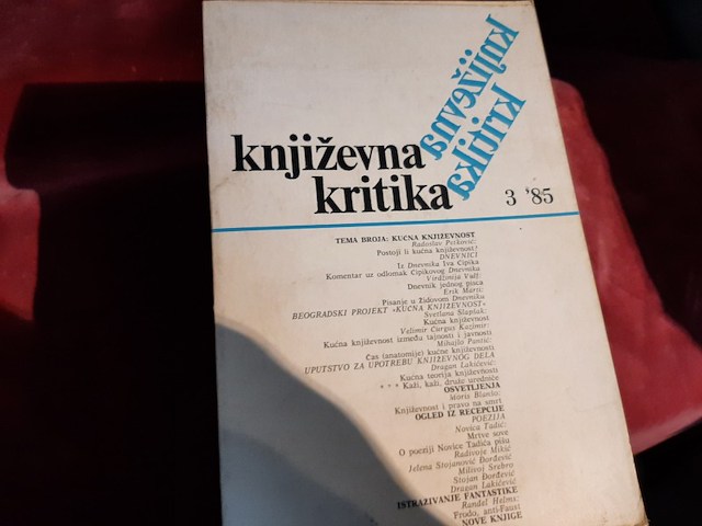 170 KNJIŽEVNA KRITIKA 3 / 85