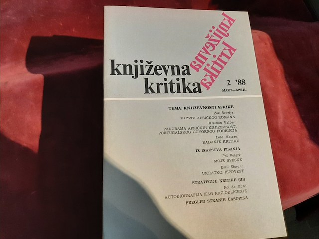 170 KNJIŽEVNA KRITIKA 2 / 88