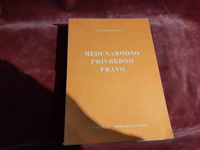 170 Međunarodno privredno pravo - Dr Radomir Đurović