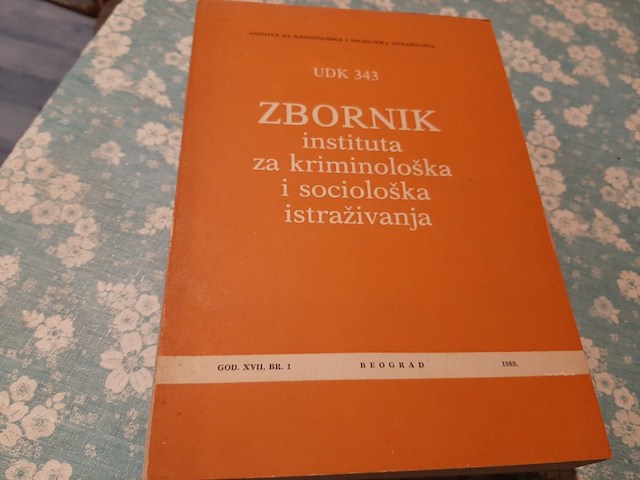 151 Zbornik instituta za kriminološka i sociološka istr