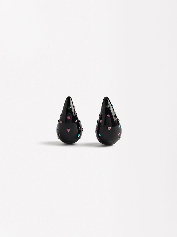 DROP EARRINGS WITH MULTICOLOR CRYSTALS