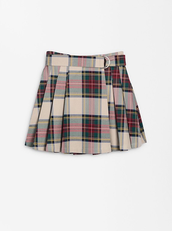 PLEATED SHORT SKIRT